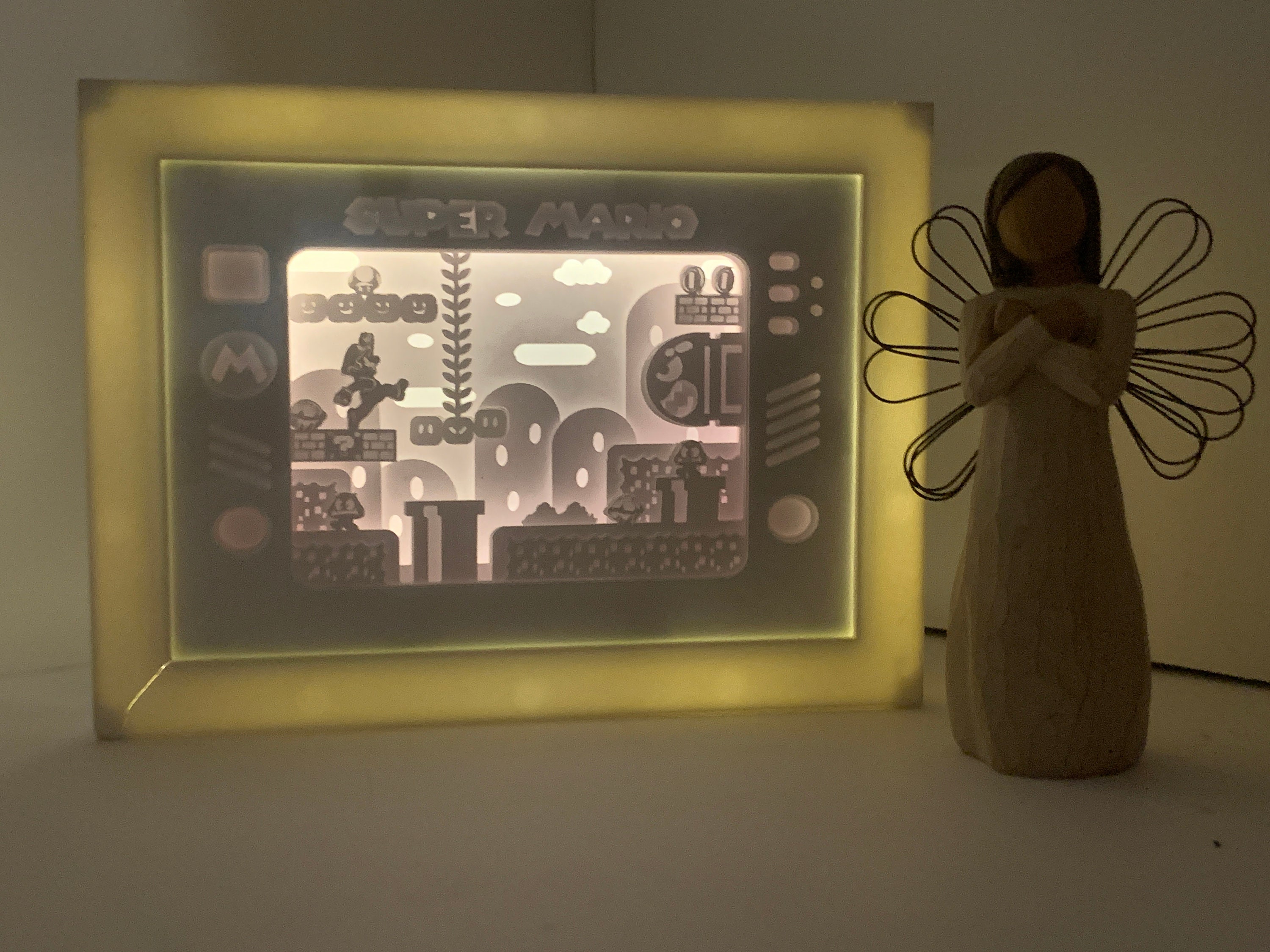 Super Mario light box, Mario Bros lamp, Mario Brothers wall sign ...