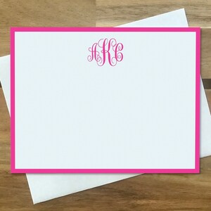 Traditional Monogrammed Stationery Set, Script Font for Women, Classic ...