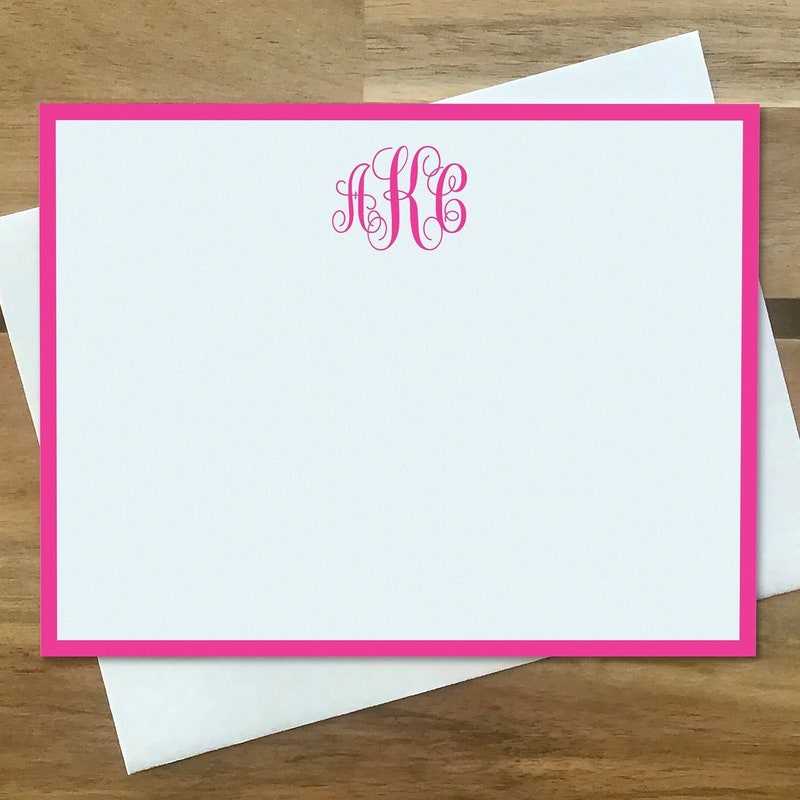 Pink Initial Stationary - Etsy