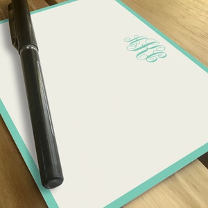 Traditional Monogrammed Stationery Set, Script Font for Women, Classic ...