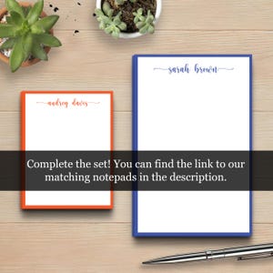 Customizable Script Stationery Set, Personalized Cursive Notecards for ...
