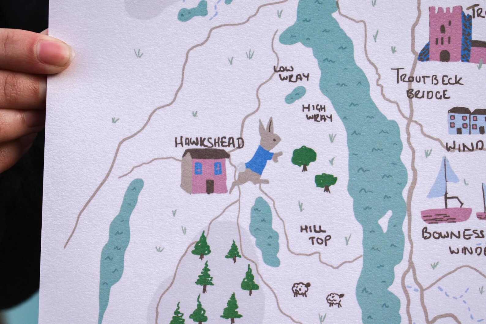Lake Windermere, the Lake District, Illustrated Map - Etsy UK