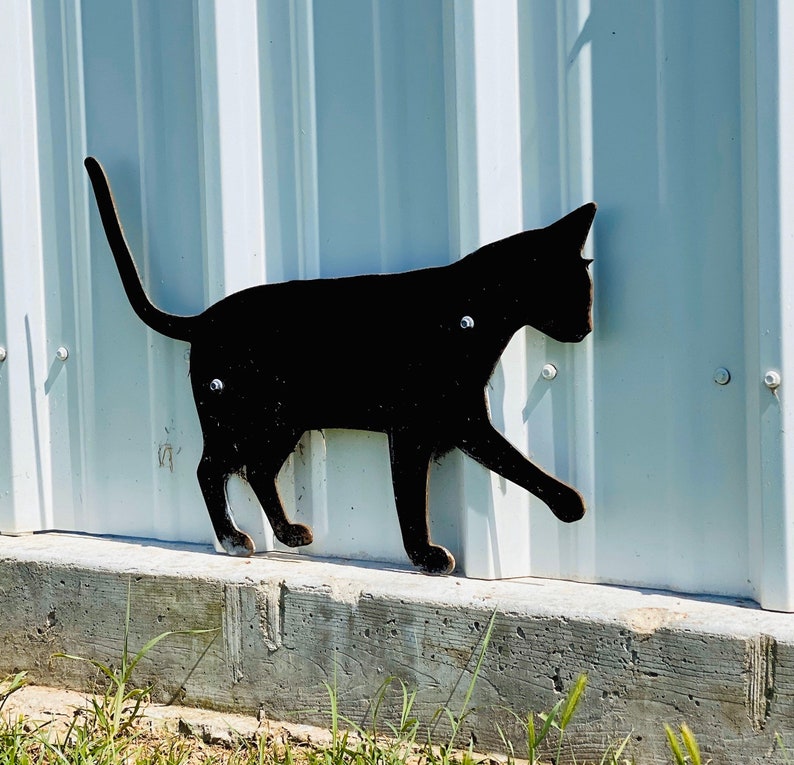 Silueta de gato Metal Art Wall Hanging. - Etsy España