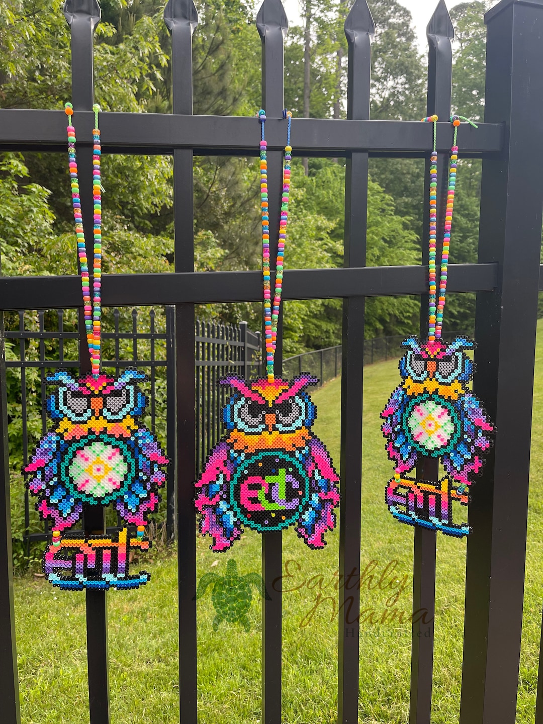 Electric Daisy Carnival EDC Owl Perler Necklace Kandi PLUR Festival ...