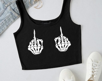 Skeleton Flipping Off - Etsy