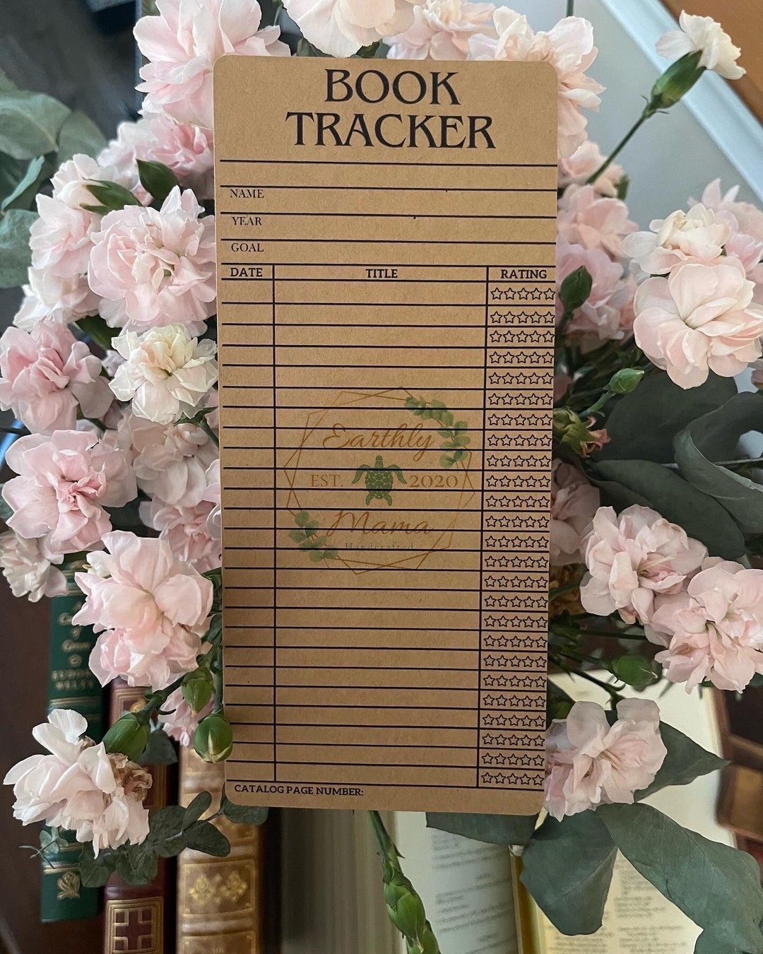 Book Tracker Library Card | Reading List Bookmark | Vintage Library ...