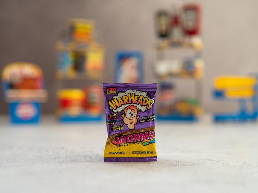 Miniature Warheads Worms | Keychain/magnet/earring Option - Etsy