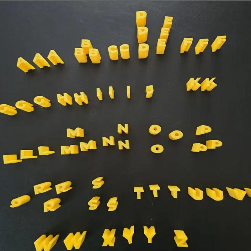 Small Letters 3d Prints - Etsy UK