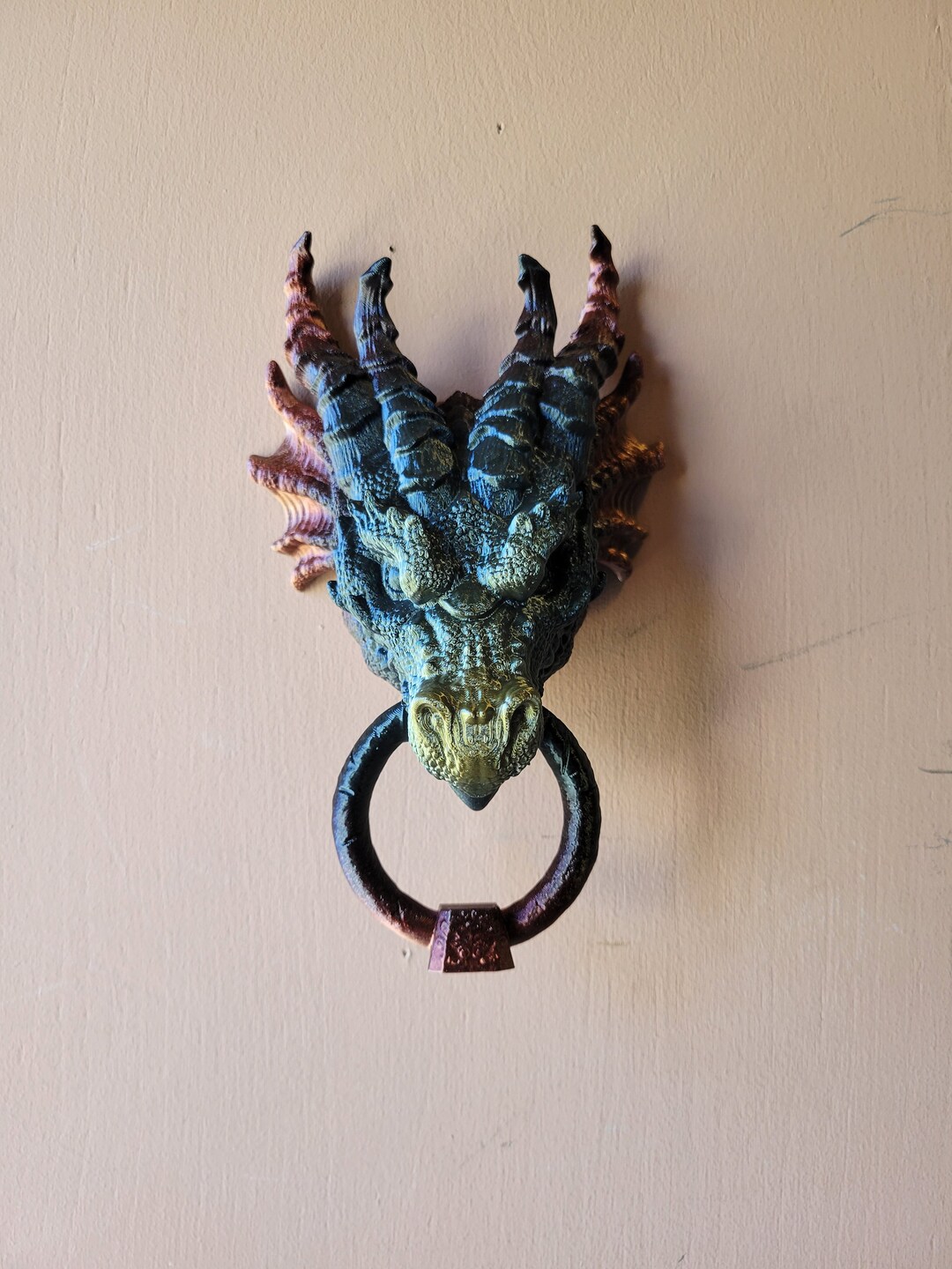 Dragon Door Knocker Many Colors 3D Printed - Etsy