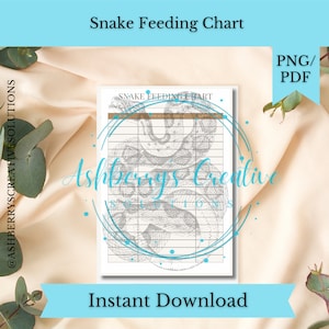 Printable Snake Feeding Chart | Snake Care | Pet Feeding Chart ...