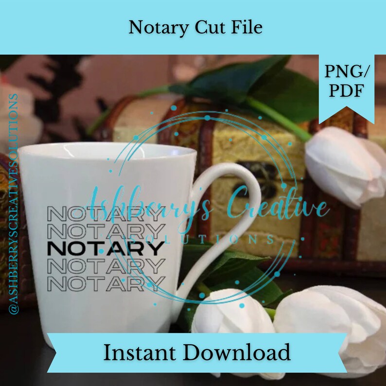 Notary Cut File | Notary Design | Mobile Notary Cut File | Notary ...