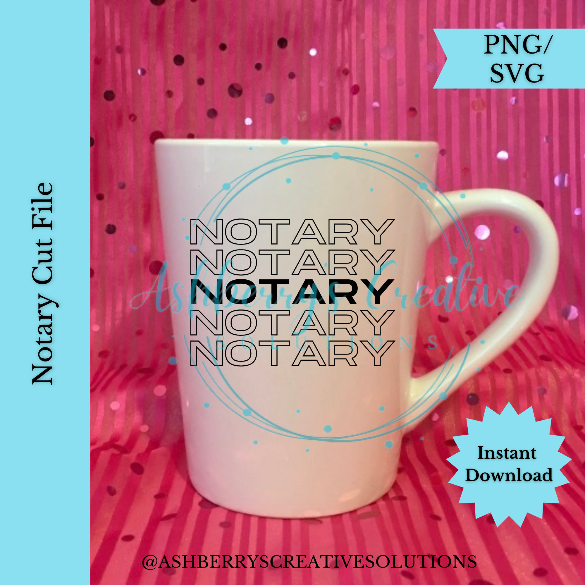 Notary Cut File | Notary Design | Mobile Notary Cut File | Notary ...