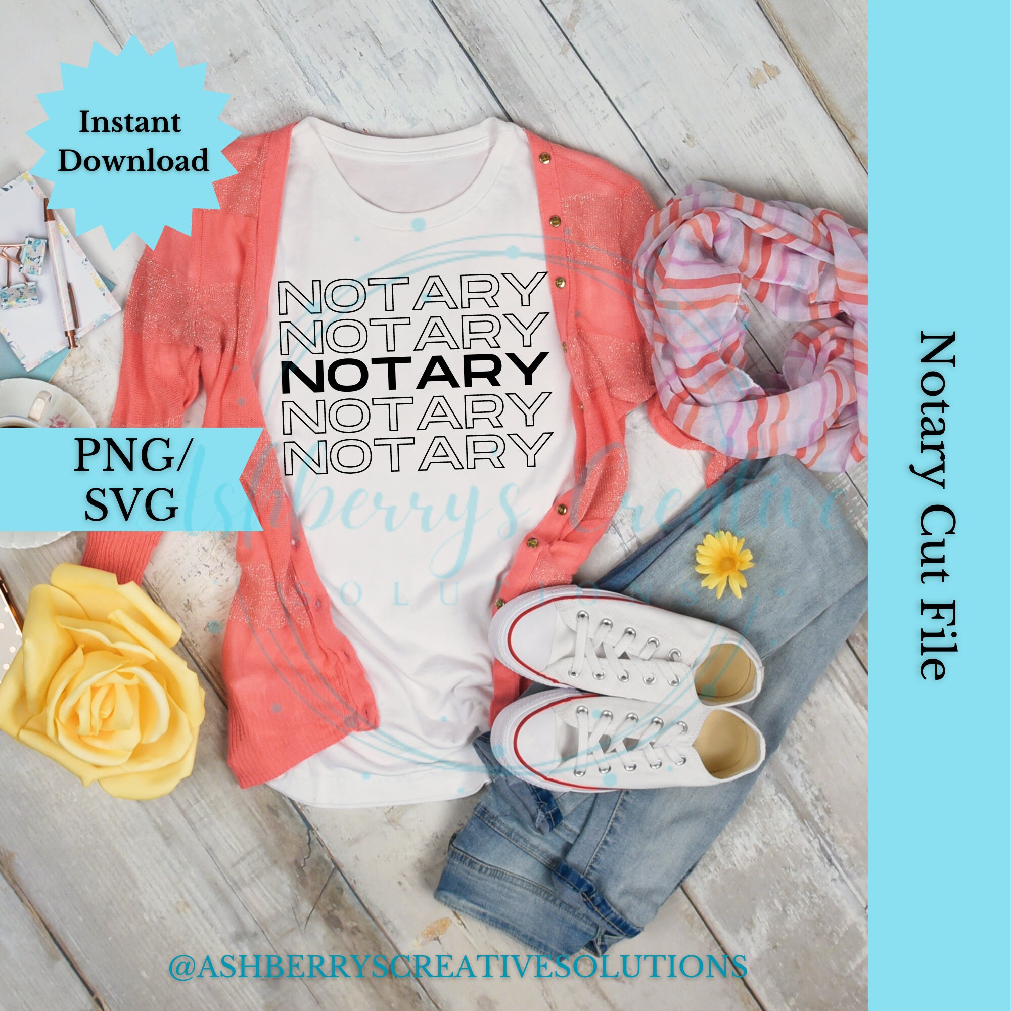 Notary Cut File | Notary Design | Mobile Notary Cut File | Notary ...