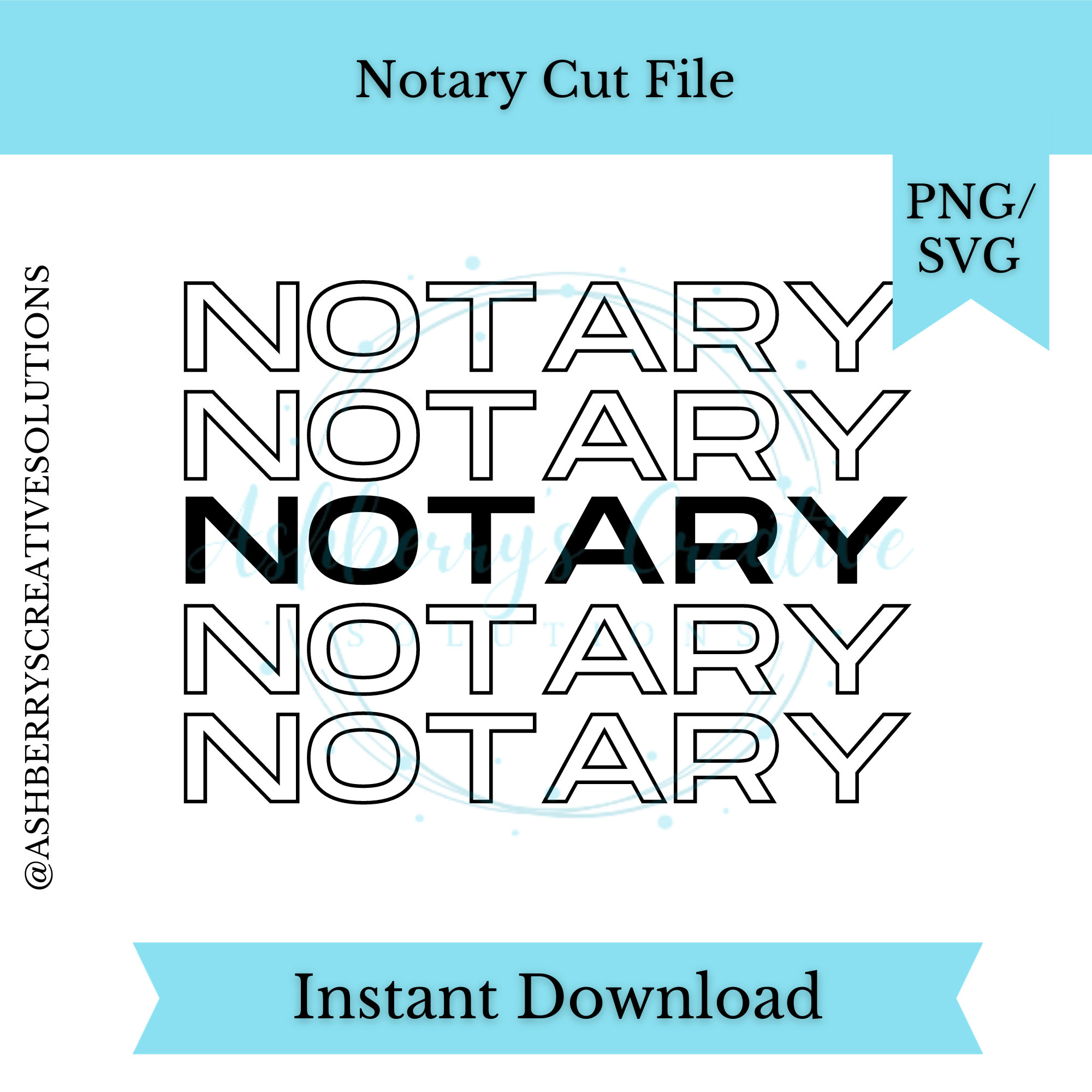 Notary Cut File | Notary Design | Mobile Notary Cut File | Notary ...