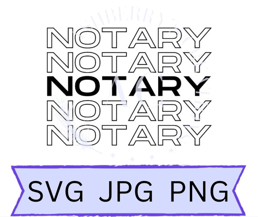 Notary Cut File Notary Design Mobile Notary Cut File - Etsy