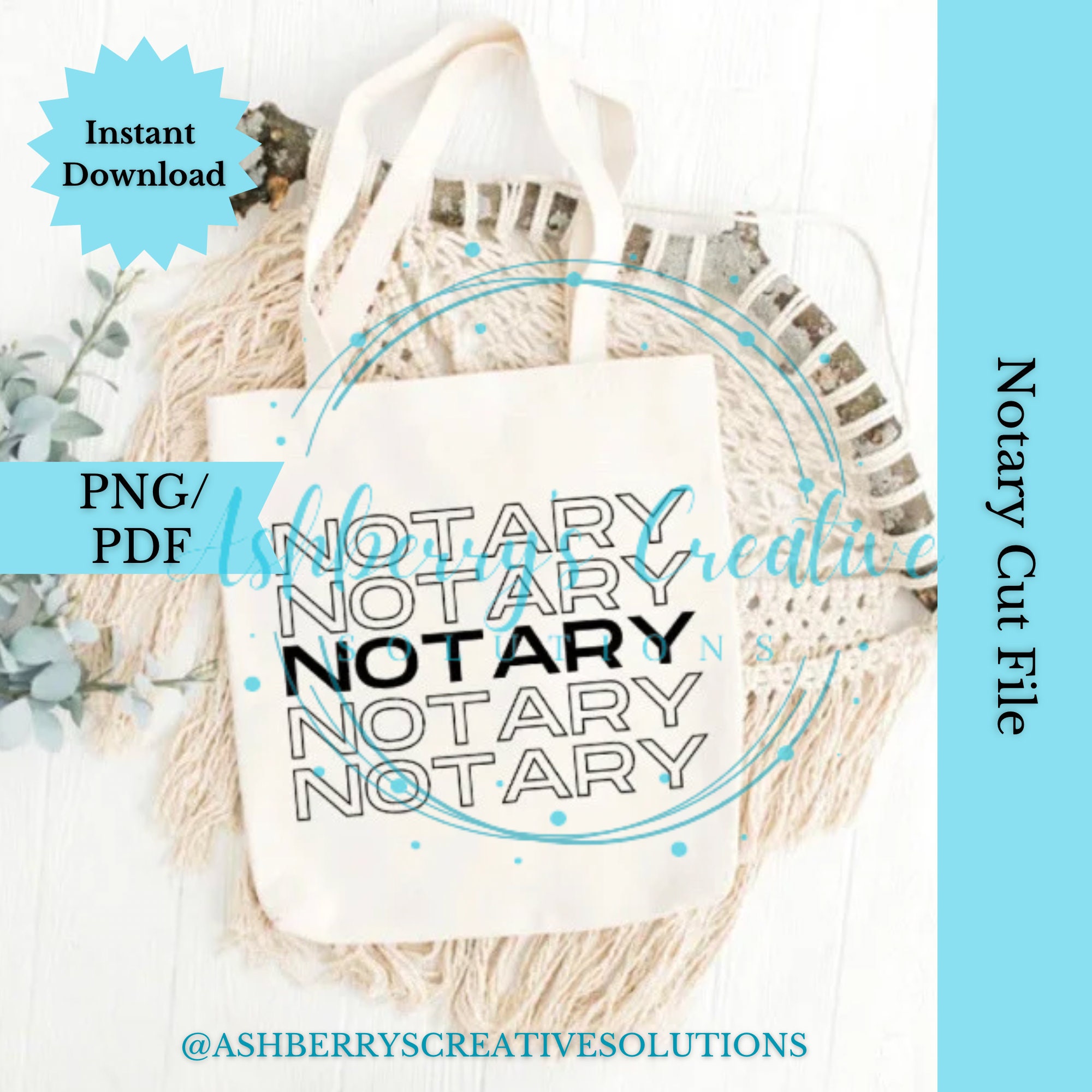 Notary Cut File | Notary Design | Mobile Notary Cut File | Notary ...