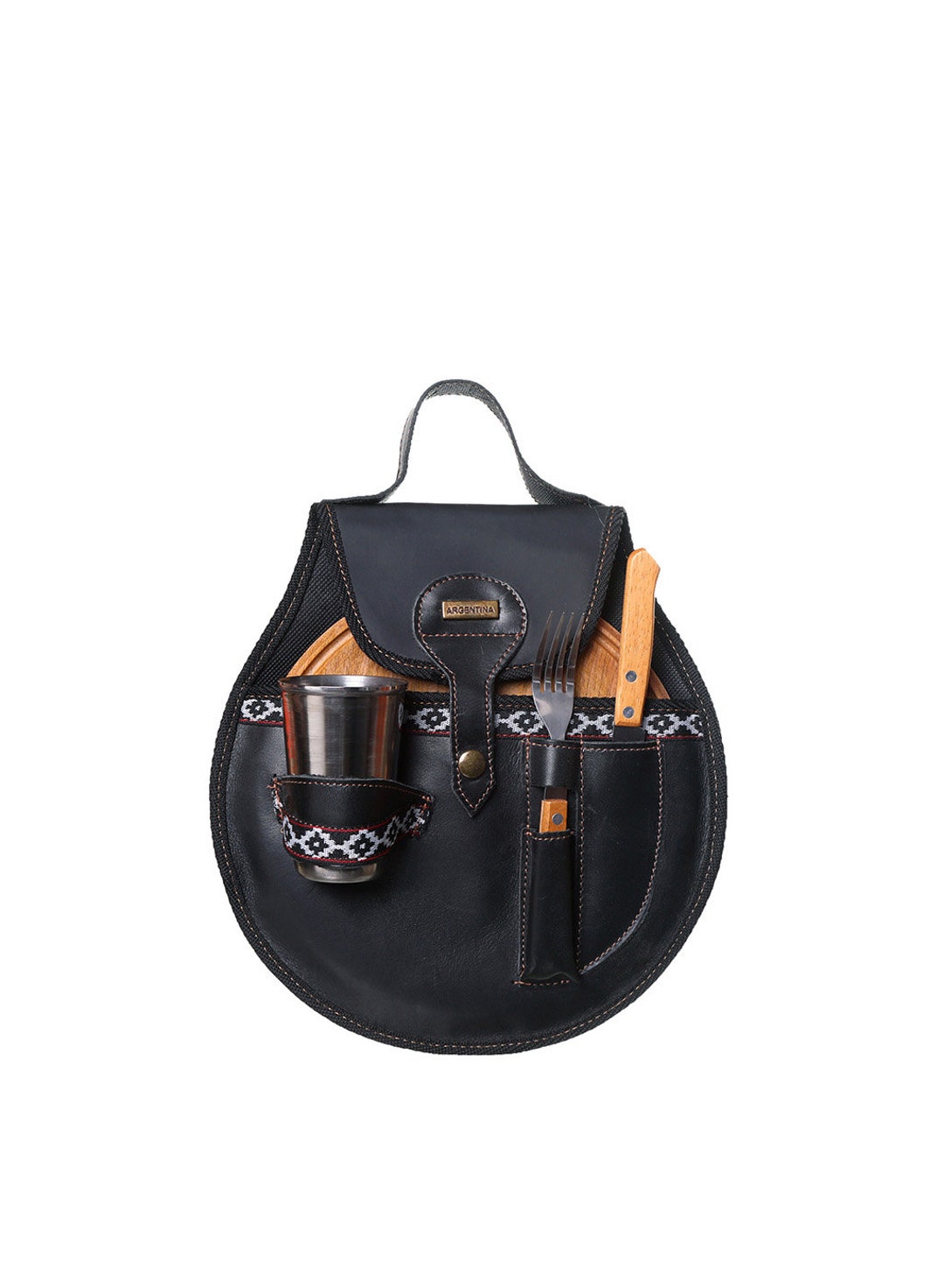 Individual Picnic Set With Leather Details for Barbecue With - Etsy