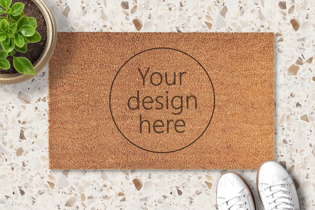 Coir Doormat Mockup, Welcome Doormat Mockup, Coconut Door Mat Mockup ...