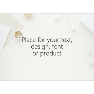 White Desktop Mockup, Styled Desk Mockup Flat Lay, Stationery ...