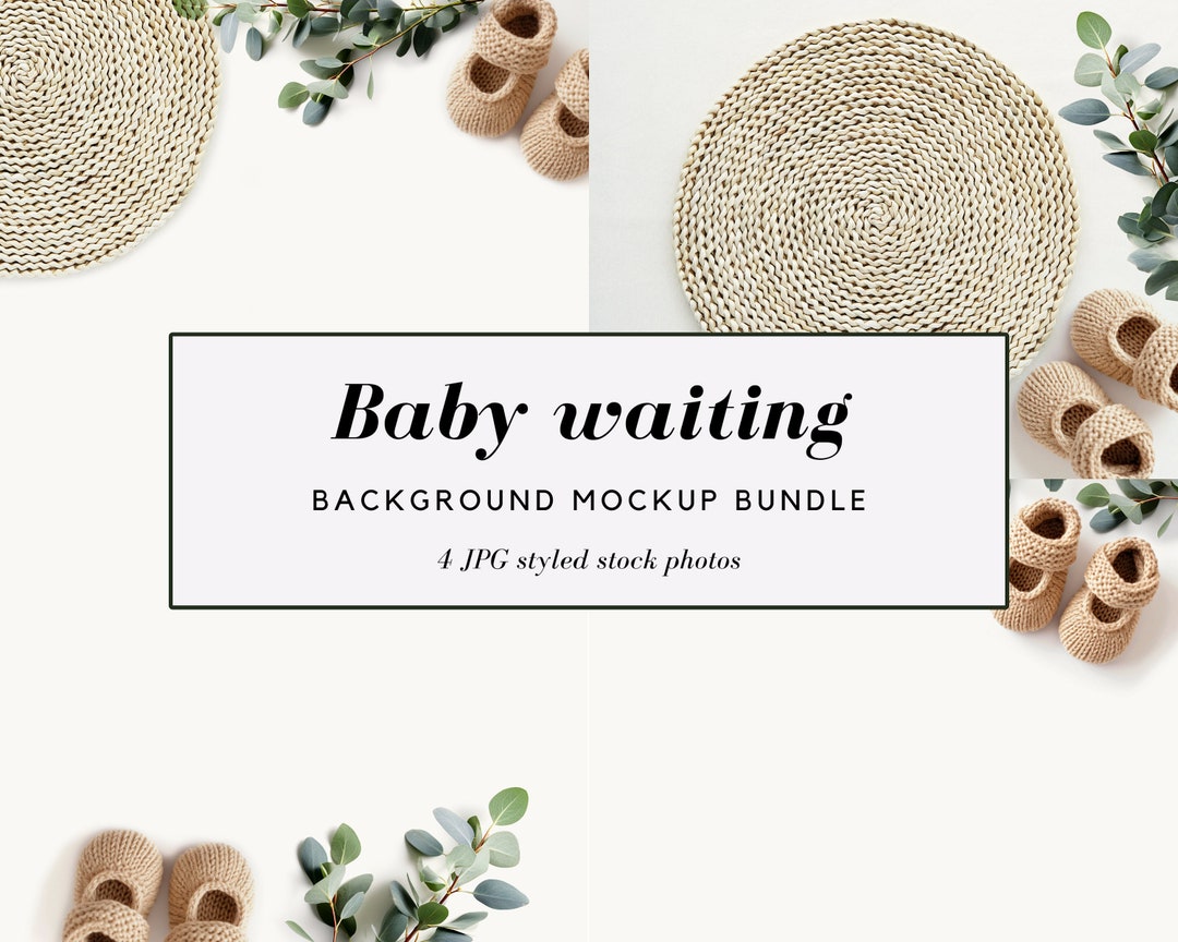 Baby Waiting Background Mockup, Flat Lay Background for Baby Product ...