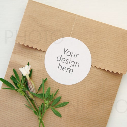 Round Sticker Mockup Circle Logo Sticker Mockup Thank You - Etsy