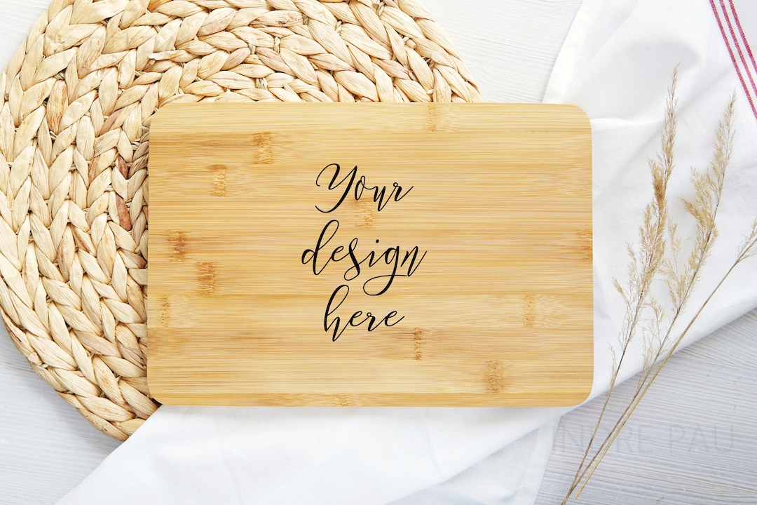 Wooden Cutting Board Mockup: Engraving Design Presentation (JPG) - Etsy