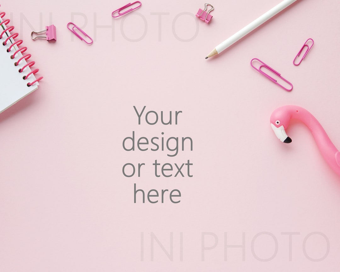 Girl Blogger Pink Styled Desk Mockup Flatly, Styled Stock Background ...