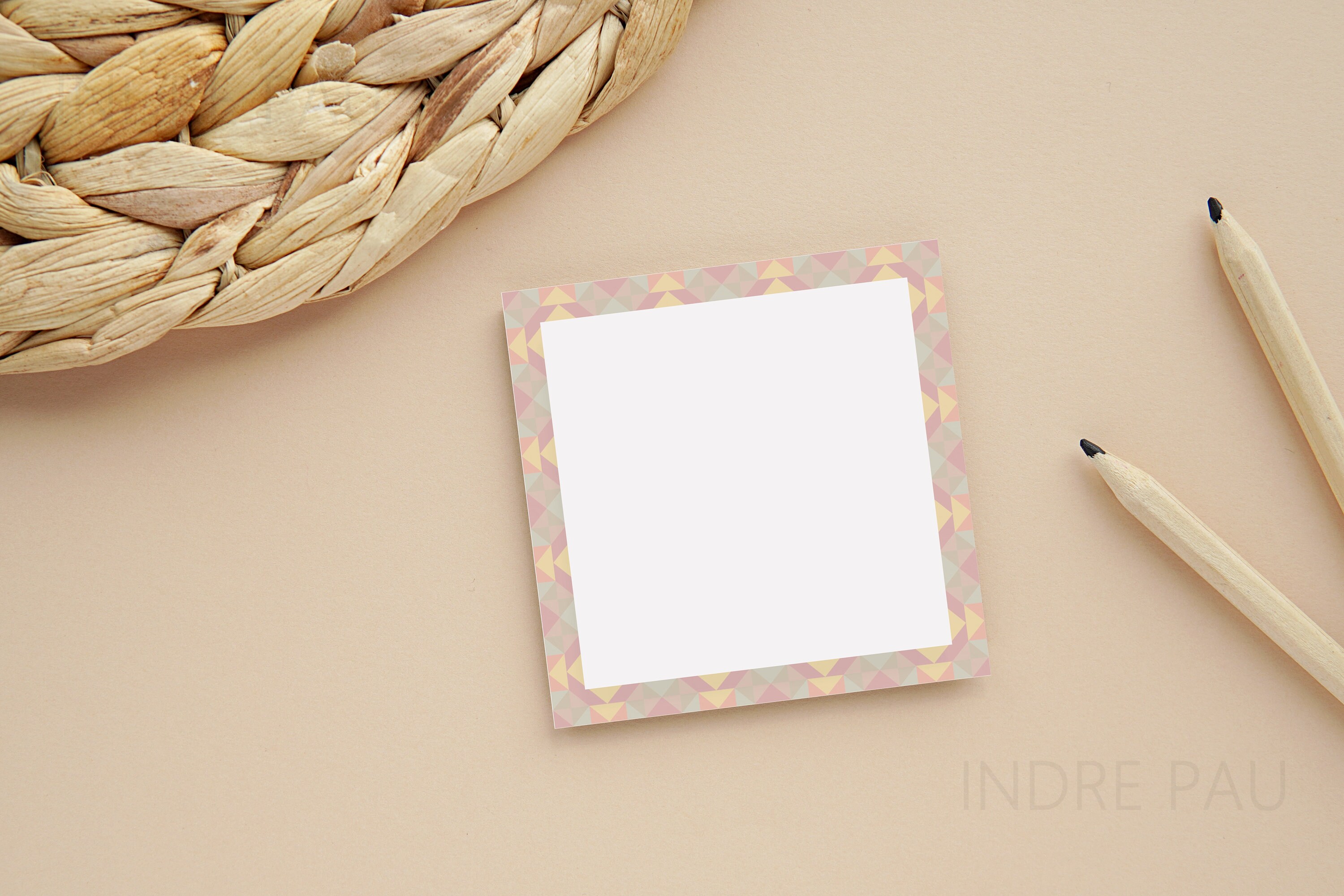 Square Sticky Notes Mockup, 4 JPG Images Bundle, Sticky Memo Notepad ...