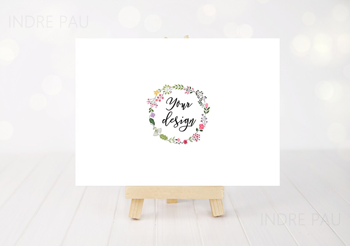 Small Easel Mockup for Table Card Party Invitation Design | Etsy
