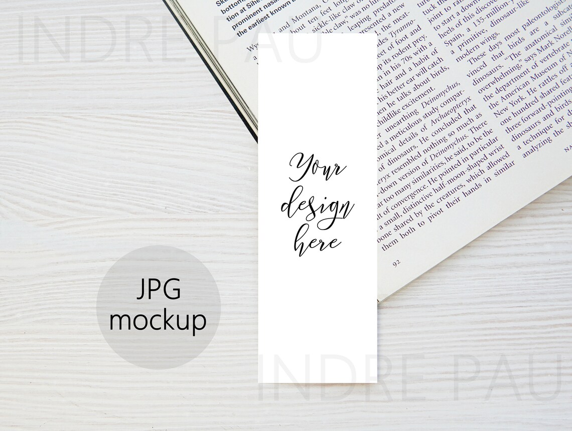 2x6 Bookmark Mockup Book Note Mockup Paper Bookmark - Etsy Finland