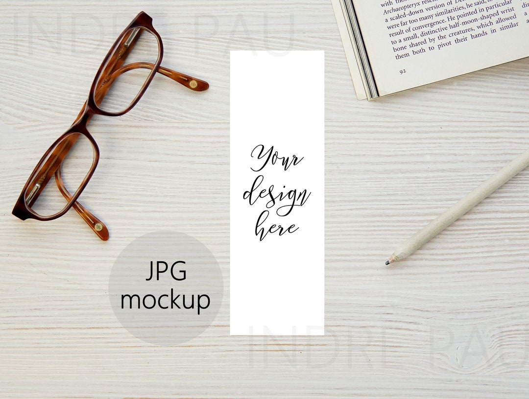 2x6" Bookmark Mockup: Minimalist Styled Stock Photo (digital Download ...