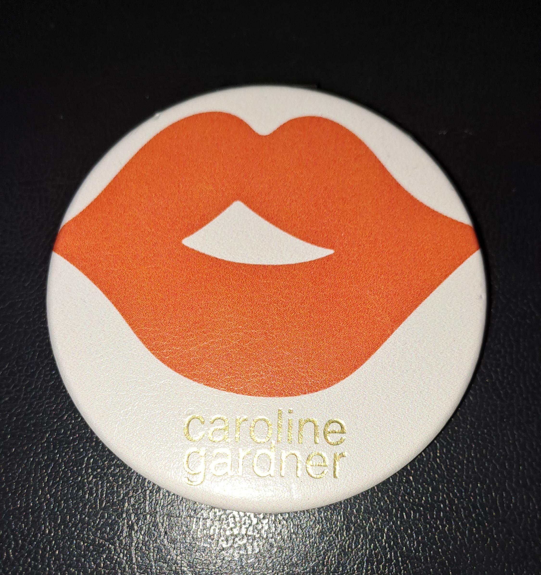 Caroline Gardner Lips Vintage Compact Double Mirror Silver Tone Round ...