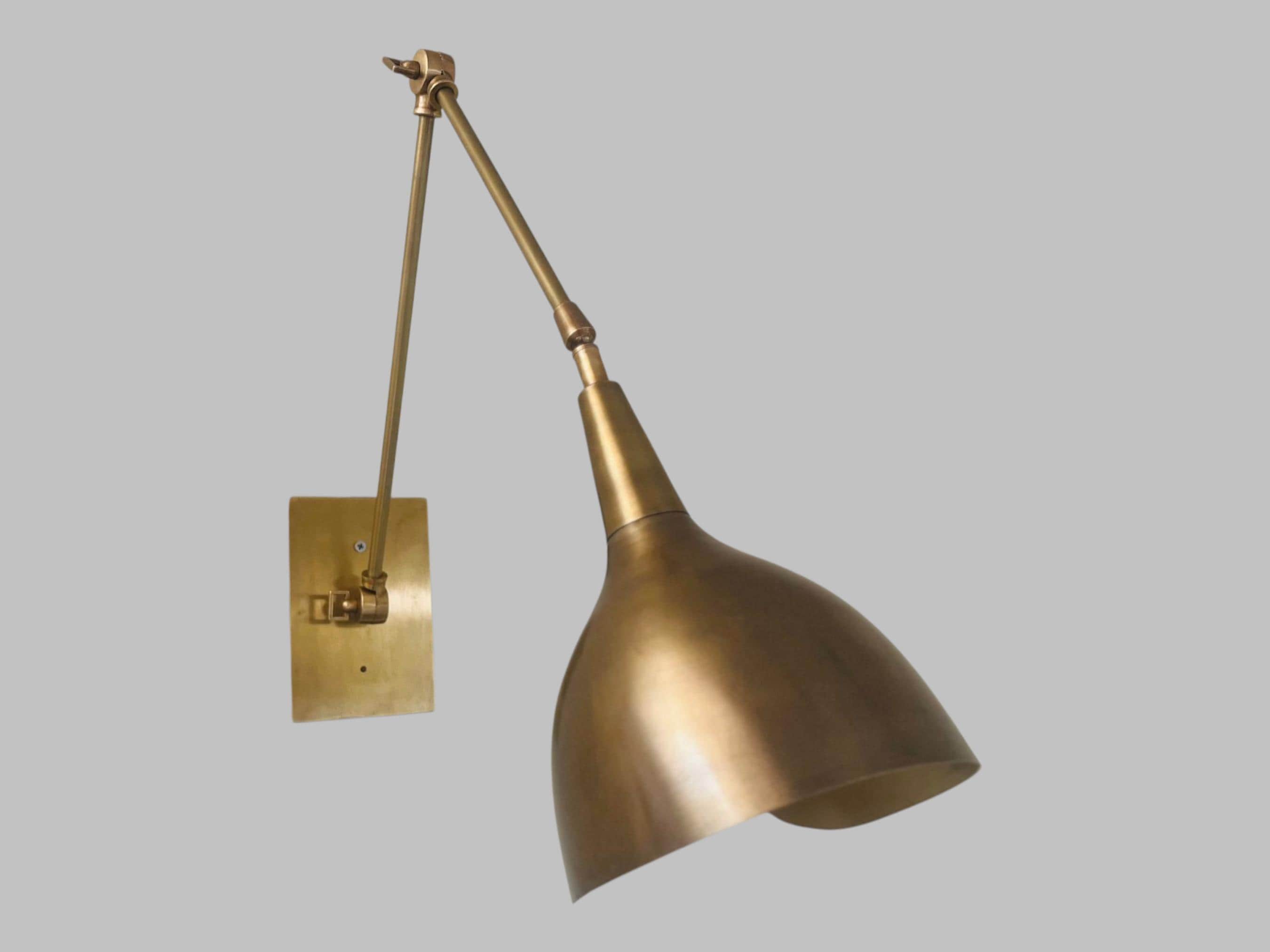 Raw Brass Wall Light Inspired Toronto Cut Shade Wall Scones Raw Brass Light Fixture Brass Lamp ...