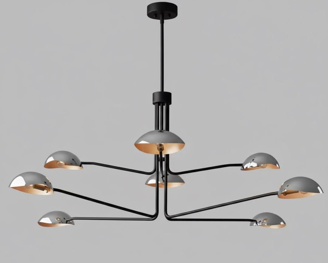 Handmade Chrome Sputnik Chandelier: Italian Style Brass Interior ...