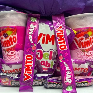 Vimto Purple Themed Sweet Box Hamper - Jelly Babies, Millions, Fried ...