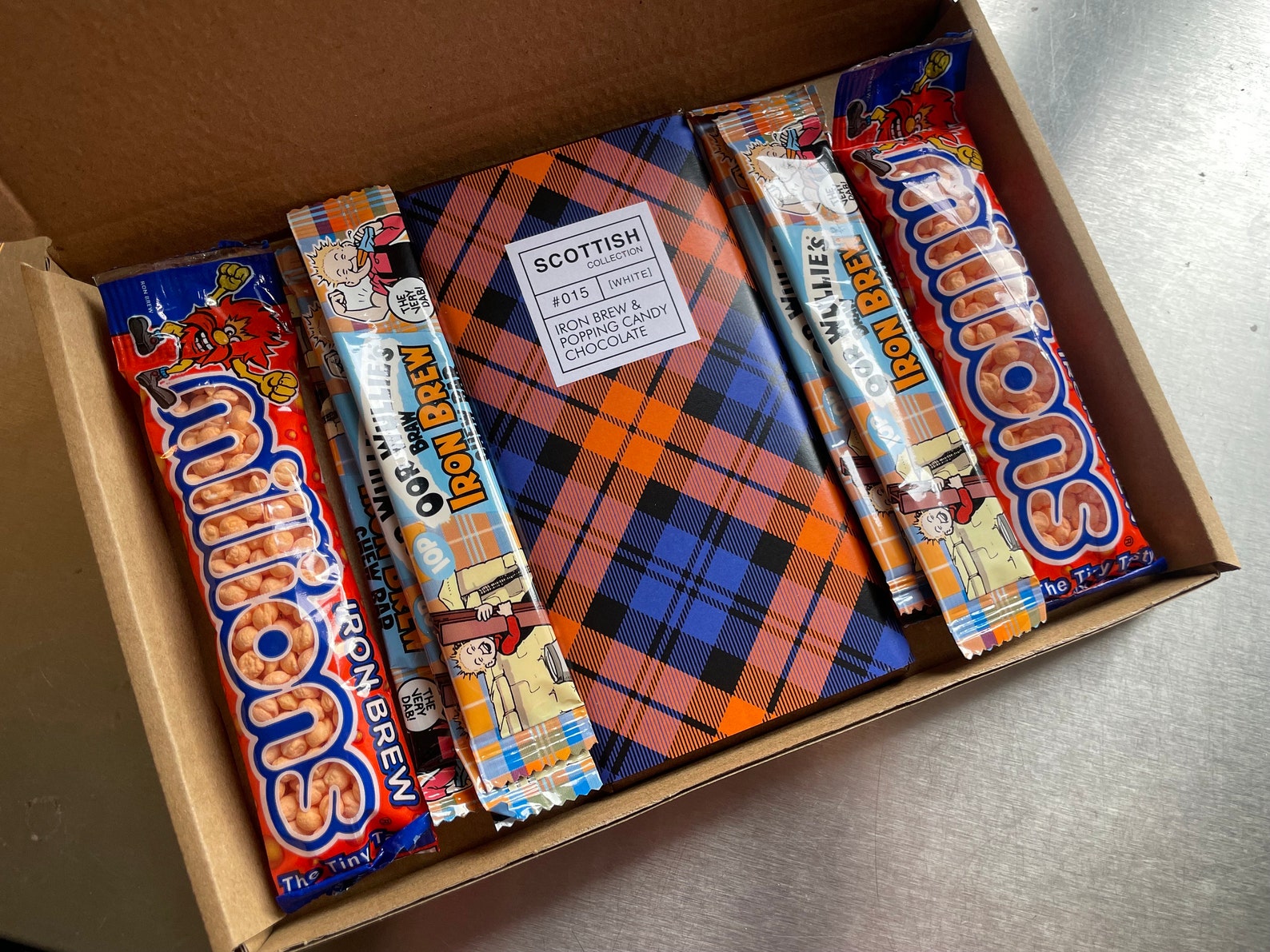 Letterbox Scottish Iron Brew Themed Sweet Box - Chocolate, Millions and ...