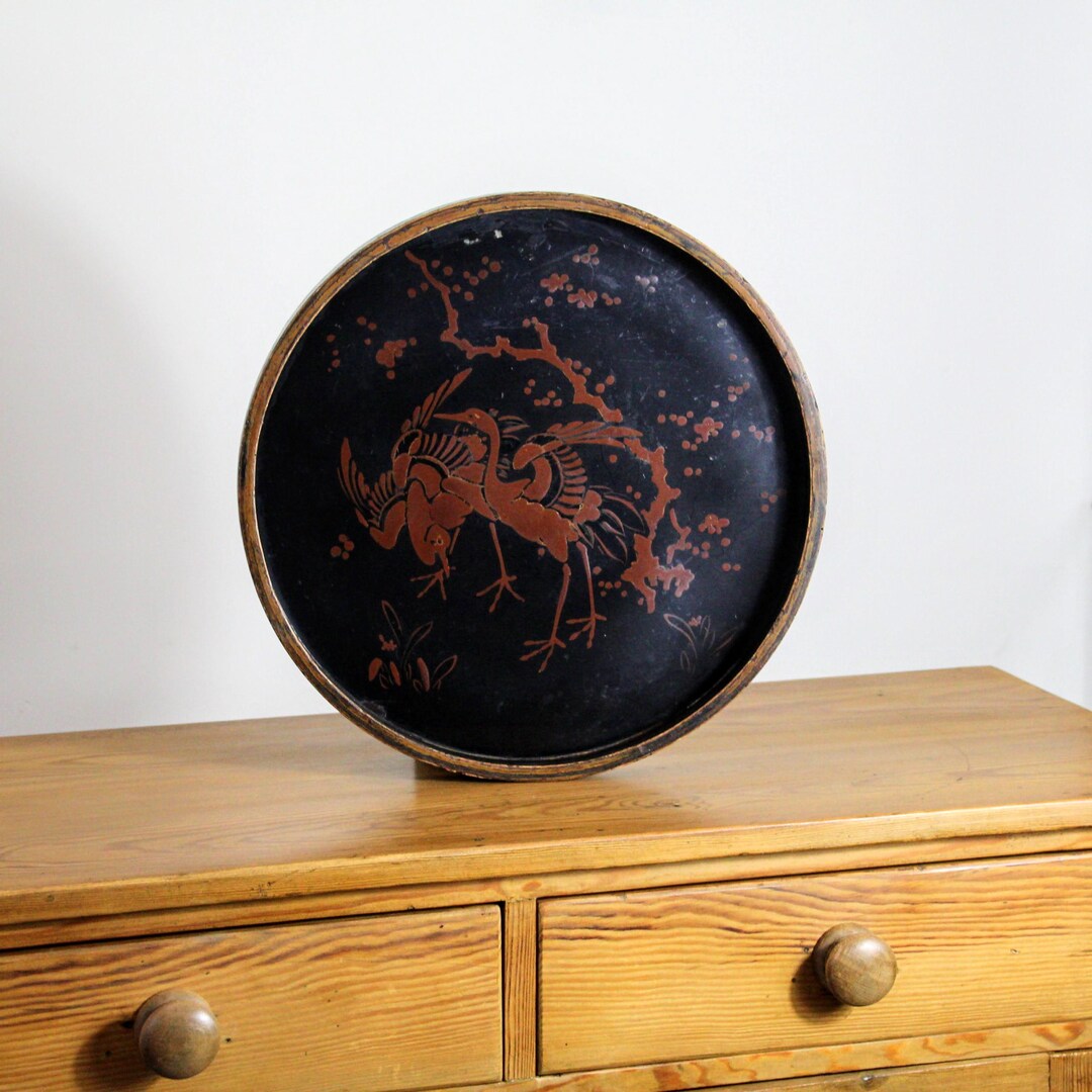 Vintage Japanese Lacquer Work Drinks Tray, Orientalist - Etsy