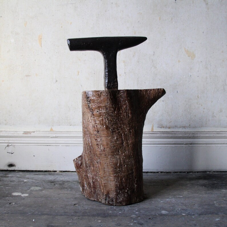 Antique Primitive 19th Century Anvil on Tree Trunk, Folk Art - Etsy