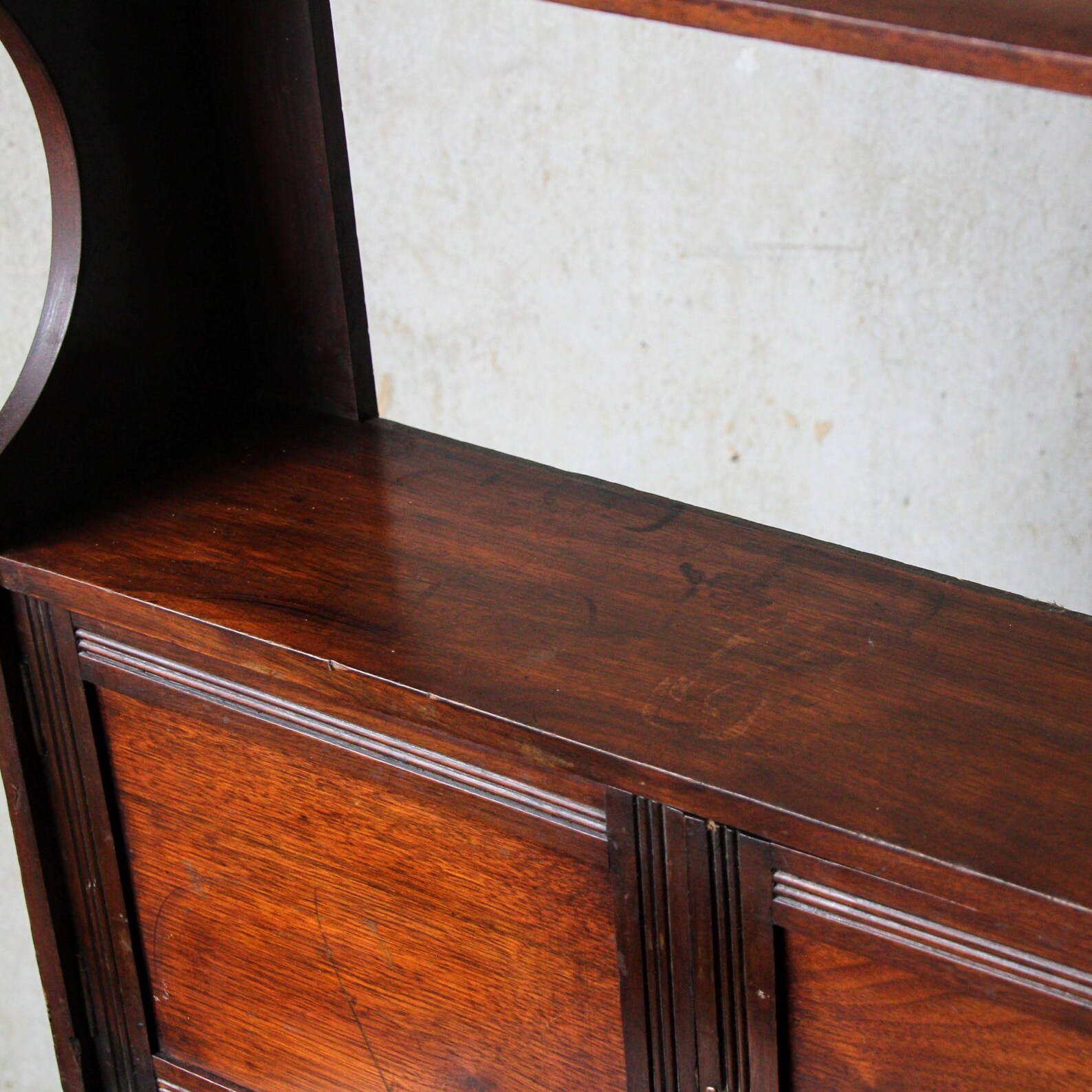 Antique Victorian Mahogany Wall Mounted Book Rack, Spice Rack, Cupboard ...