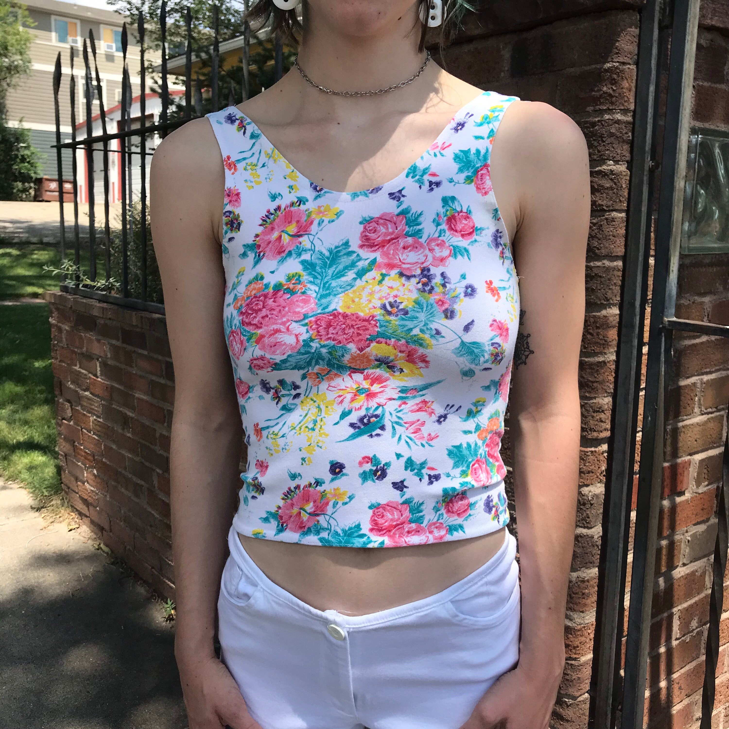 Vintage Floral 80s Tank - Etsy