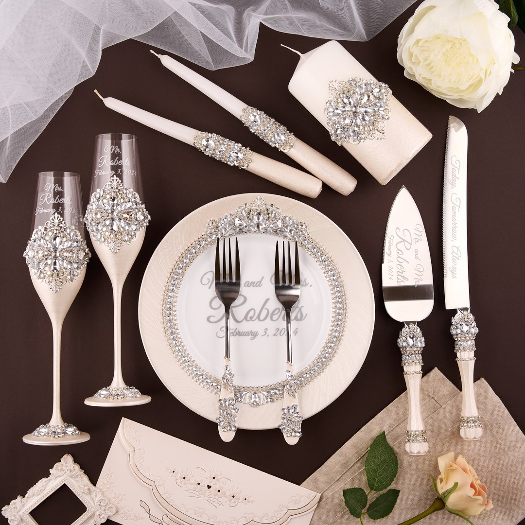 Cake Serving Set Wedding, Cake Cutting Set Wedding Personalized ...