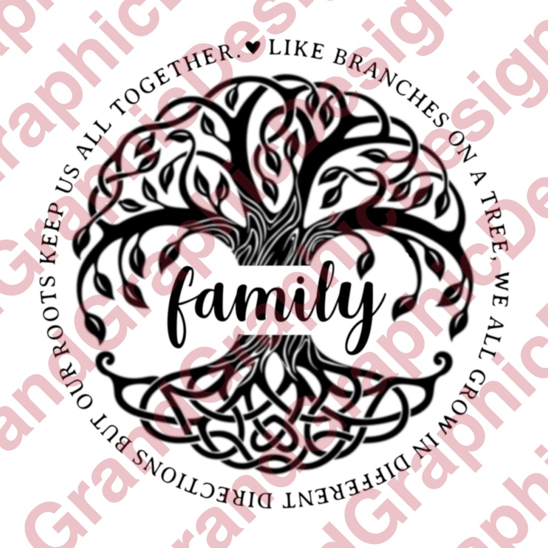 Family Tree Roots - Tree of Life - We All Grow - PNG & SVG - Etsy