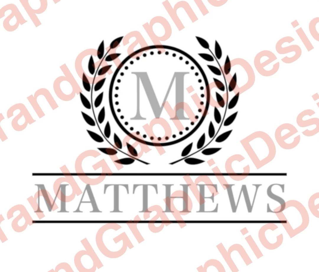 Initial and Name SVG, JPEG, and PNG Monogram - Etsy