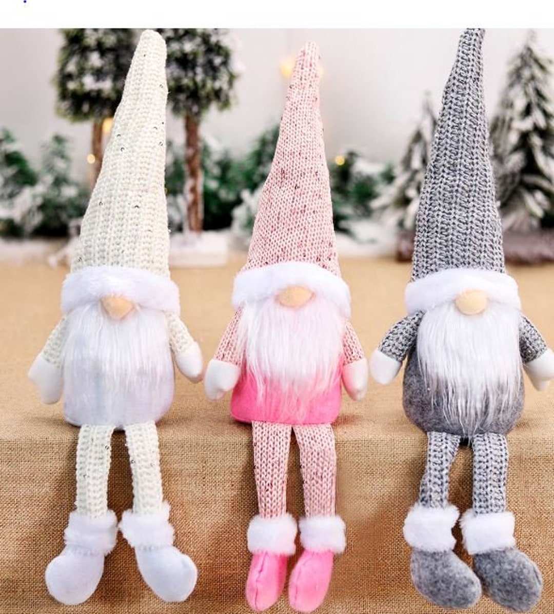 Christmas Gnomes and Gonks Fun Character for Home Shelf Desk Kitchen ...