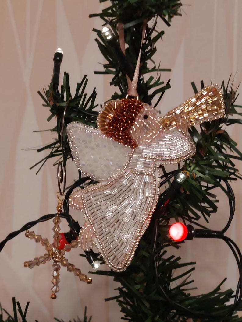 Bead Embroidery Angel Ornament Tutorial: DIY Christmas Decor (PDF ...