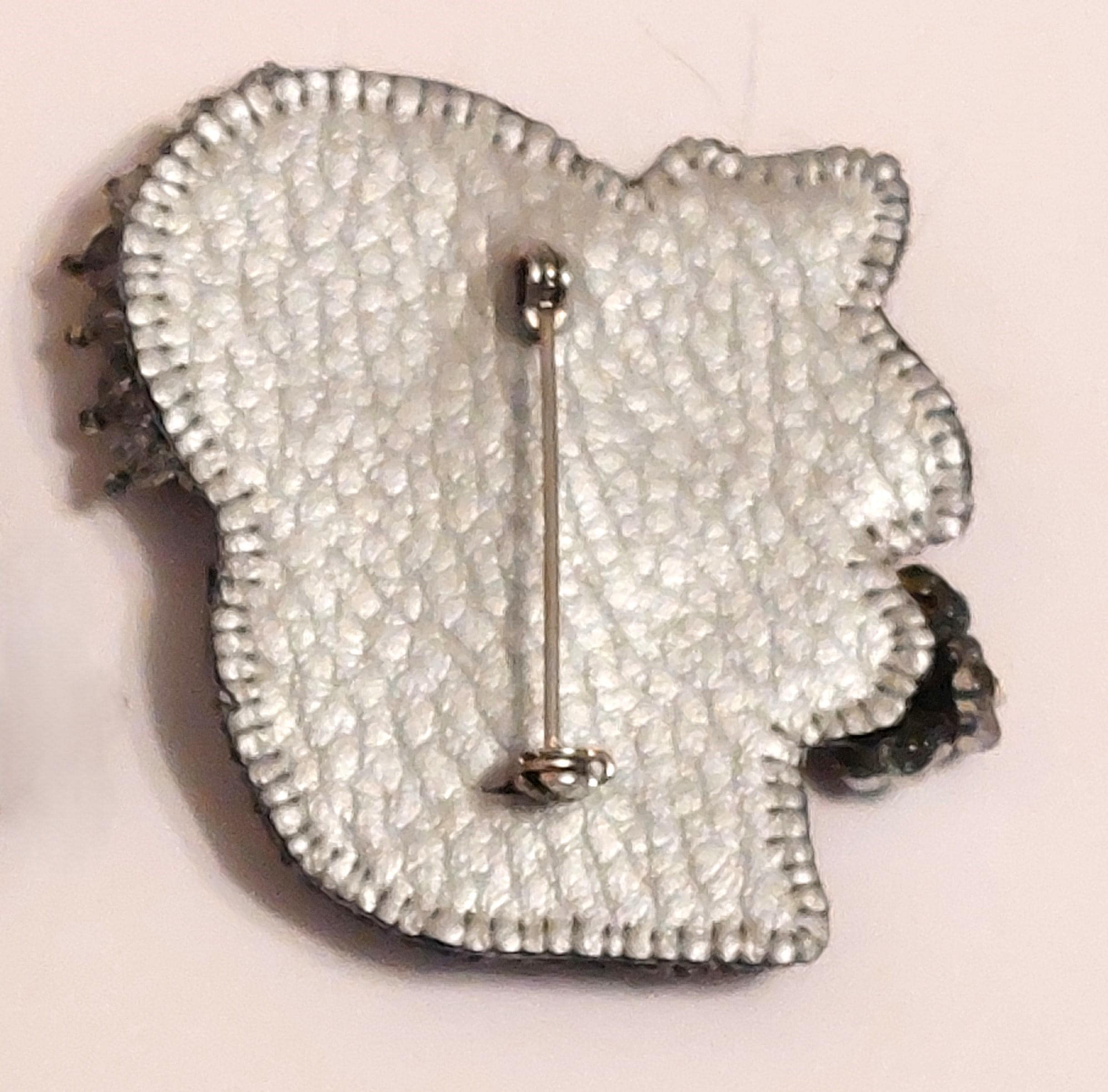 Grey Squirrel Brooch, Bead Embroidered Squirrel Brooch. Designed and ...