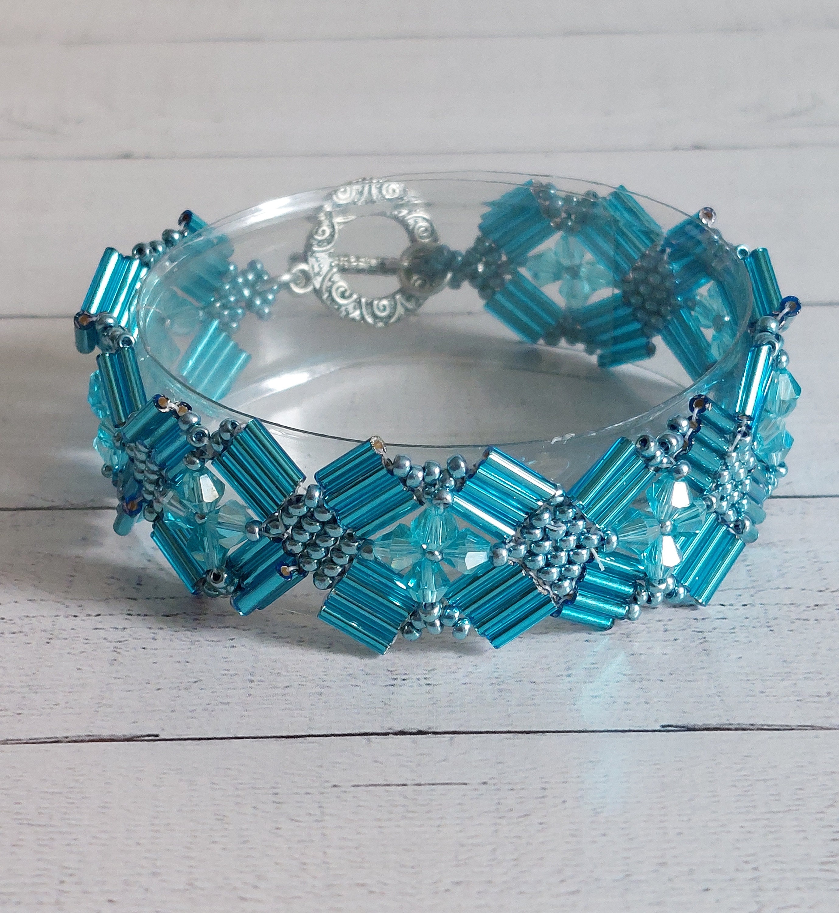 Crystal Bugle Bead Weaving Tutorial: DIY Bracelet, Necklace, Earrings ...