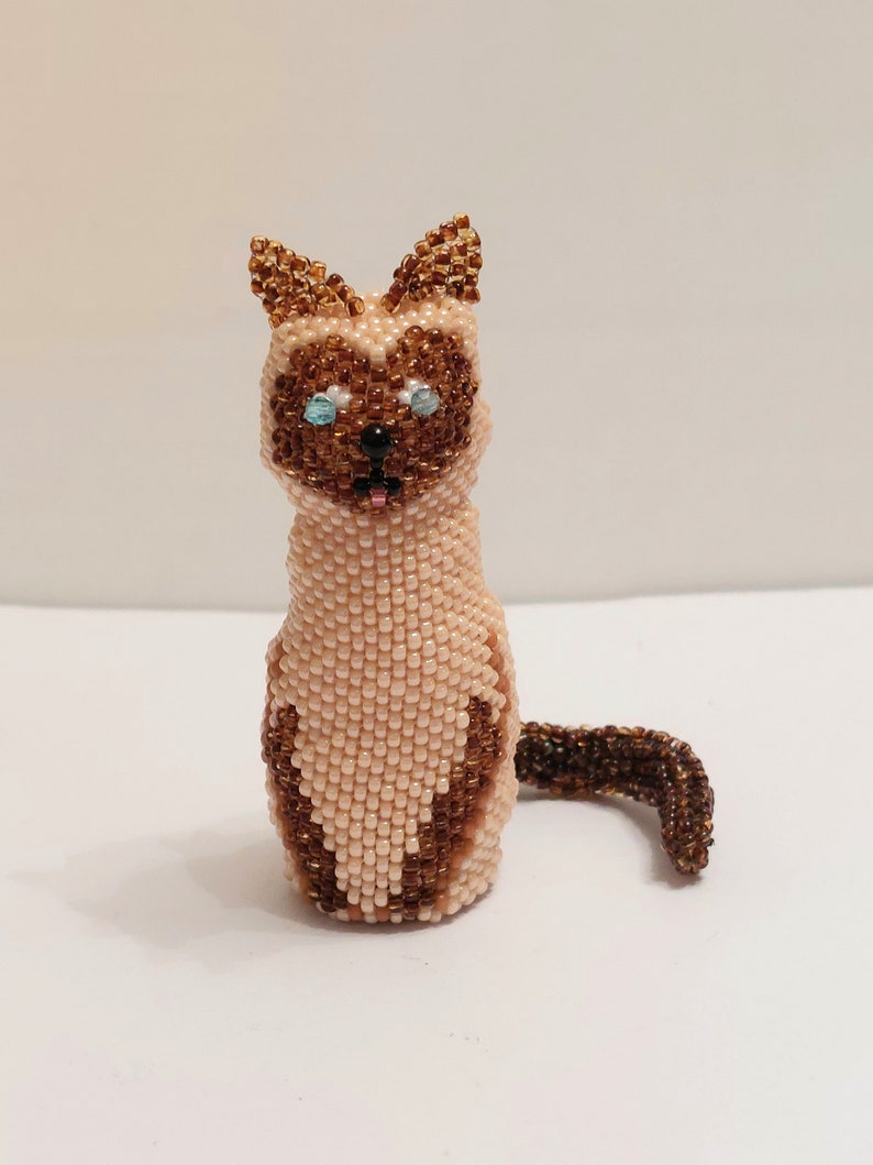 Bead Weaving Tutorial -3D Siamese Cat, PDF Download to Make Your Own ...