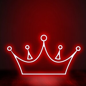 Crown Neon Sign, King Crown Led Sign, Queen Crown Led Light, Royal ...