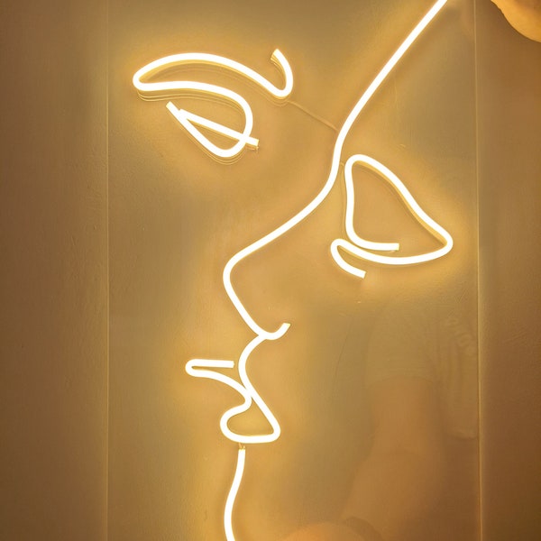 Led Sign Kiss - Etsy